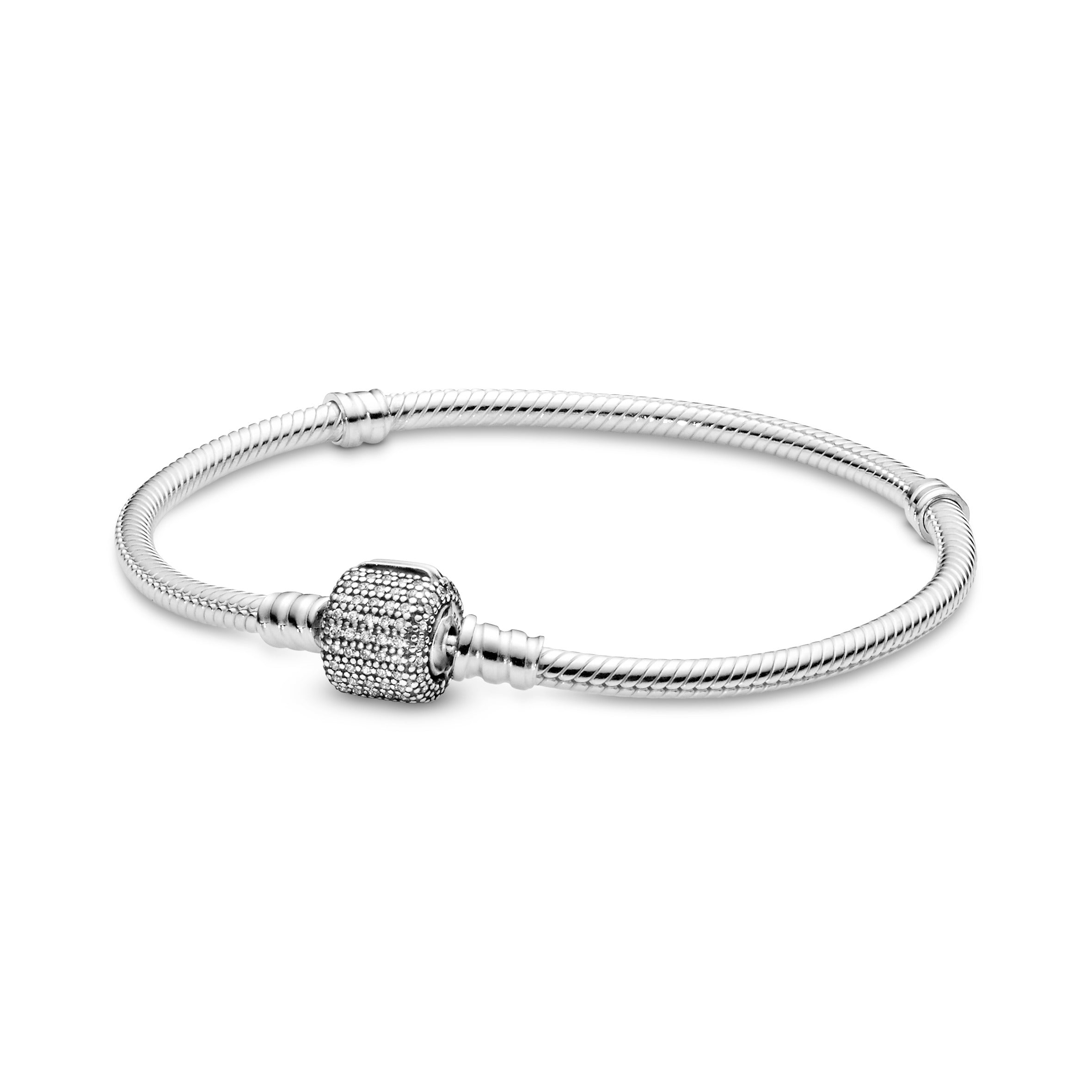 Pandora Moments Silver bracelet with clear cubic zirconia - 590723CZ ...