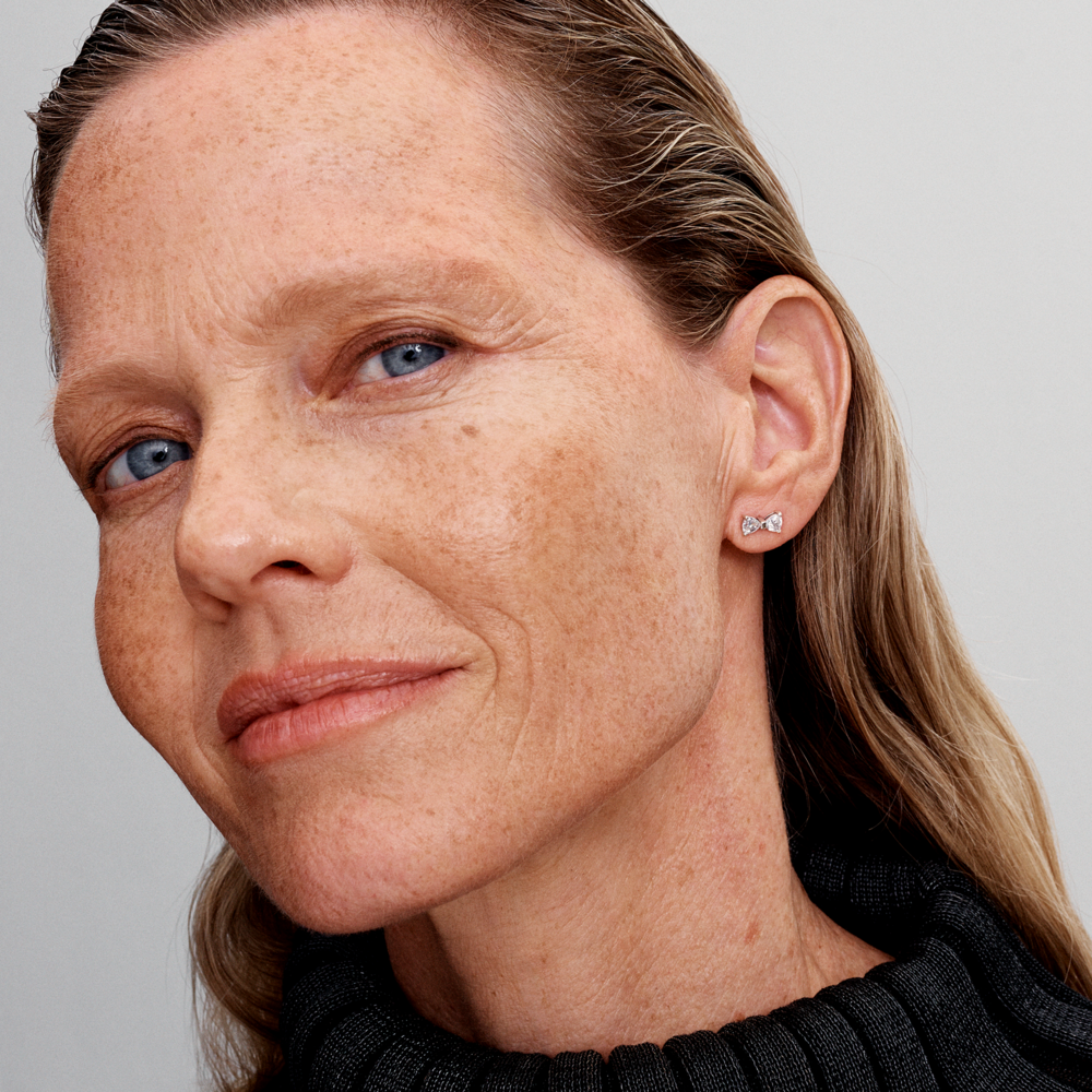 Pandora x Disney Mickey silhouette sterling silver hoop earrings - 293 ...